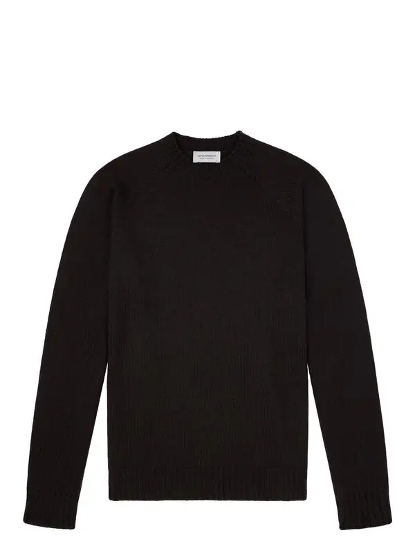 John Smedley Denver Extrafine Merino Wool Crewneck Sweater - Brown