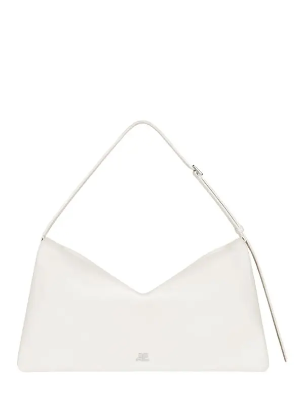 COURREGES Logo-detail Shoulder Bag - Heritage White