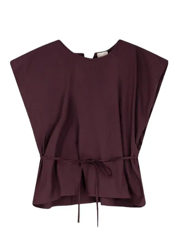 ALYSI Waist Tie T-shirt - Red