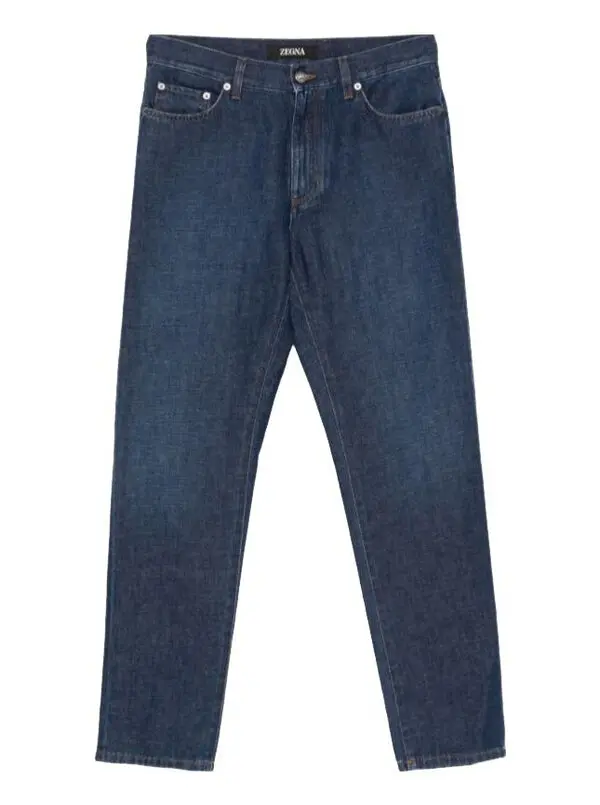Zegna Straight Leg City Jeans - Blue