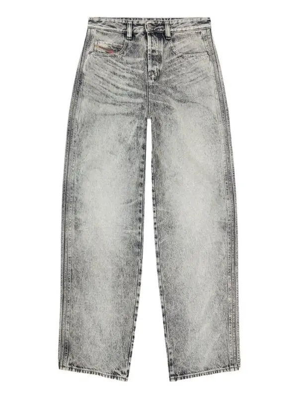 DIESEL® Relaxed Fit Light Wash Jeans - Light Gray
