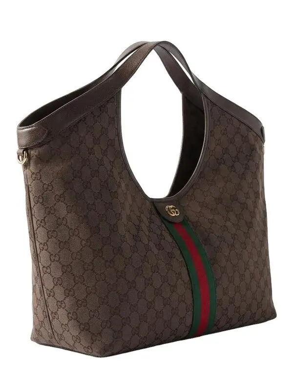 Gucci Giglio Large Tote Bag - Dark Brown