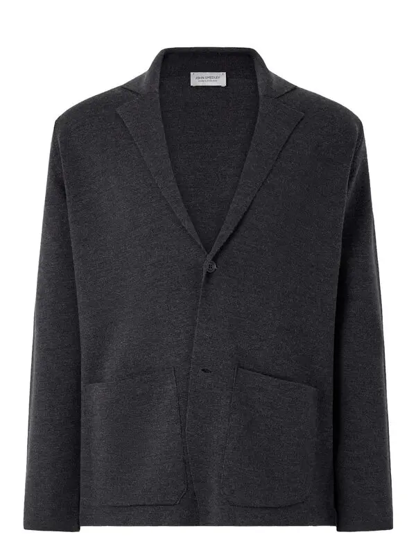John Smedley Narah 2 Merino Wool Blazer - Gray