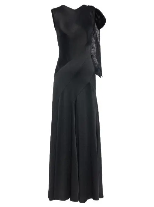 MAISON MARGIELA Sleeveless Asymmetrical Evening Gown - Black