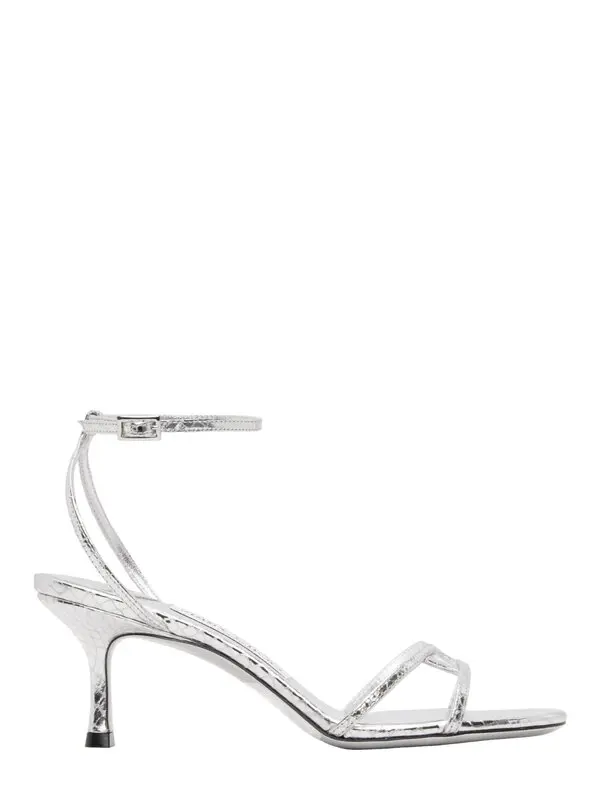 JIMMY CHOO Leo 65 High-heeled Sandals - Silver