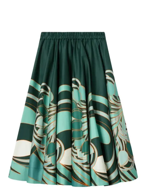 La DoubleJ Ballerina Skirt With All-over Print - Green