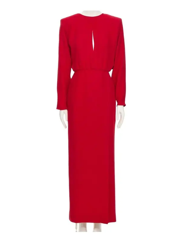 Valentino Garavani Cut Out Detailed Long Sleeved Dress - Red