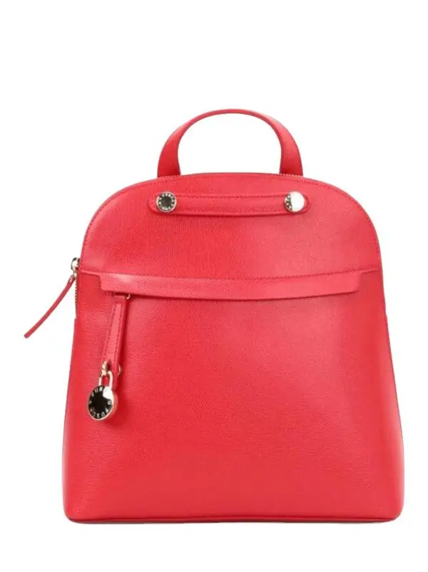 Furla Piper Backpack With Logo Detail - Red