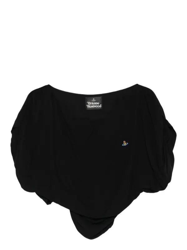 VIVIENNE WESTWOOD Draped Puff-sleeve Top - Black
