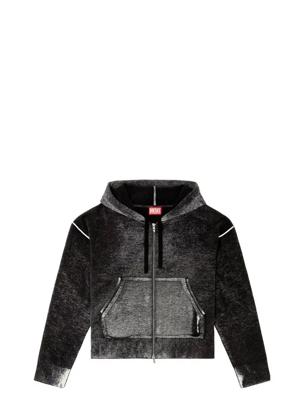 DIESEL® M-hermine Zip-up Hoodie - Black/gray