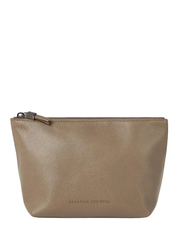 Brunello Cucinelli Shining Tab Clutch - Light Gray