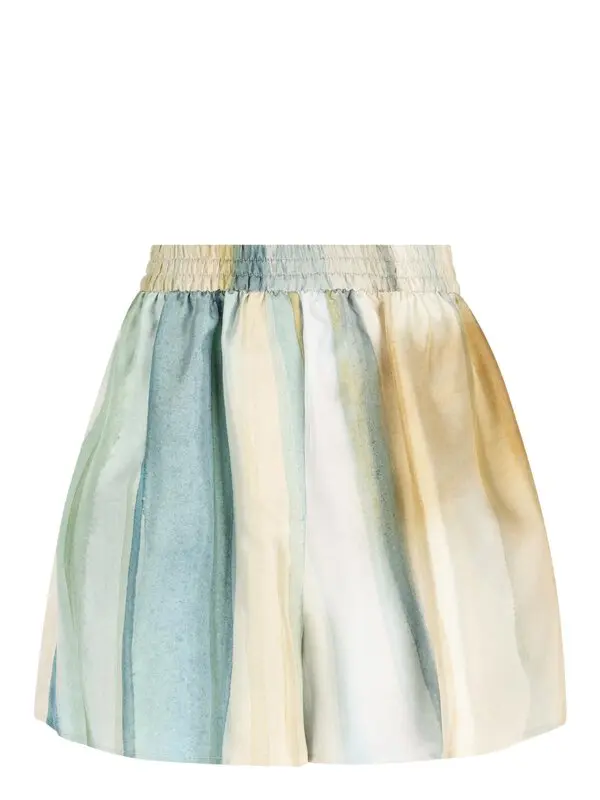 Loro Piana Pleated Printed Shorts - Nude