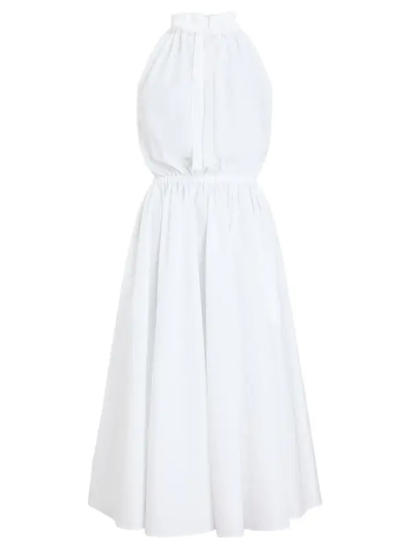 PATOU Sleeveless Tie-neck Maxi Dress - White