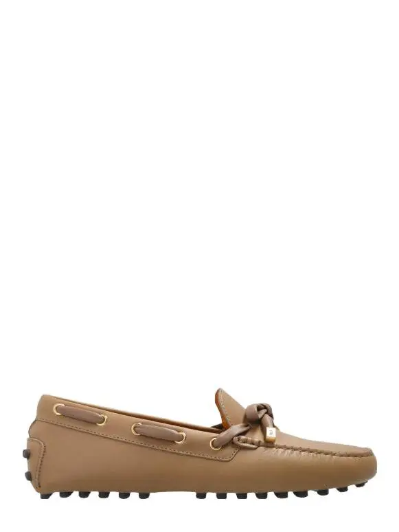 TOD'S Bow Detail Loafers - Brown