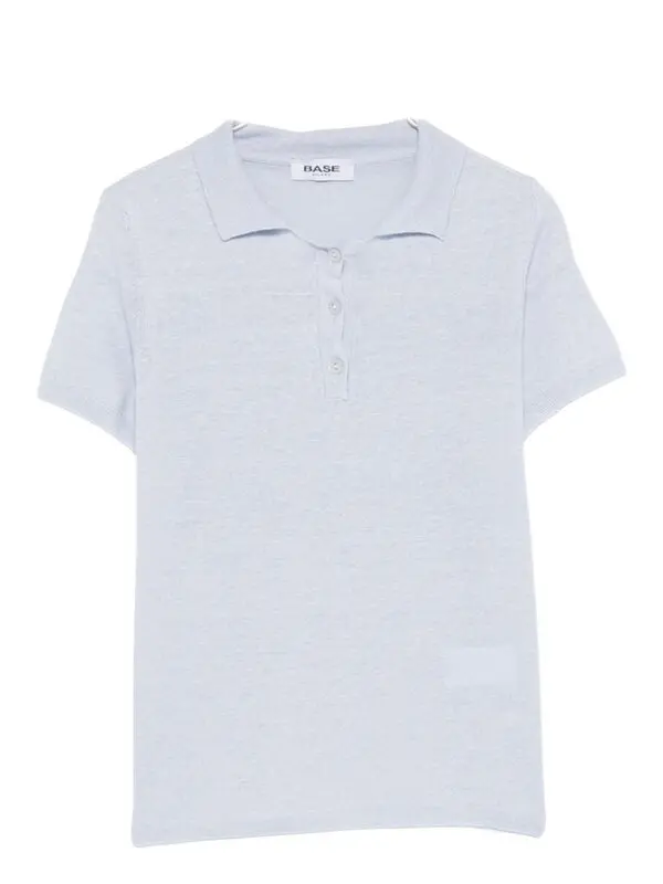 BASERANGE Button Polo Top - White