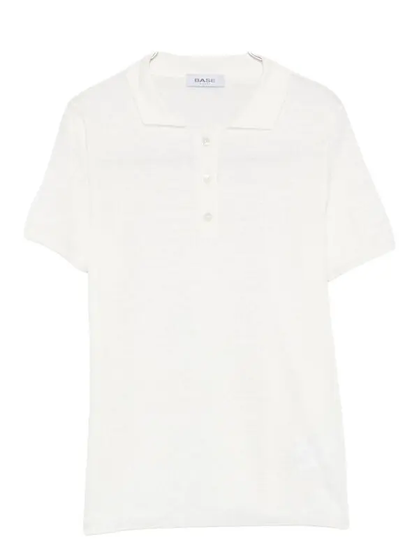 BASERANGE Half-button Polo Shirt - White