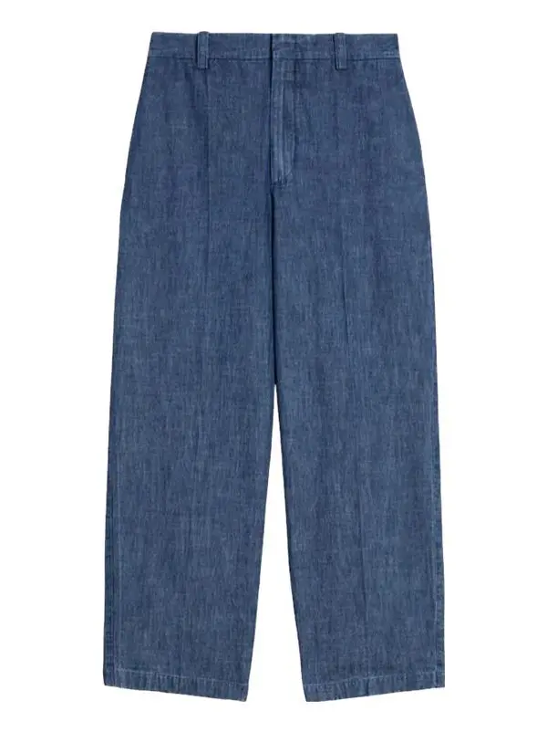 JIL SANDER Chambray Tapered Trousers - Indigo