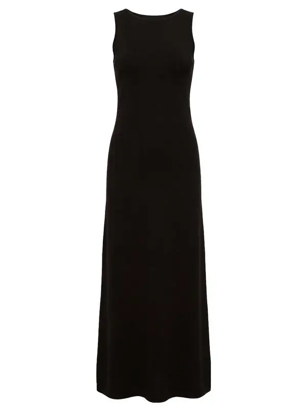Gucci Sleeveless Open Back Maxi Dress - Black