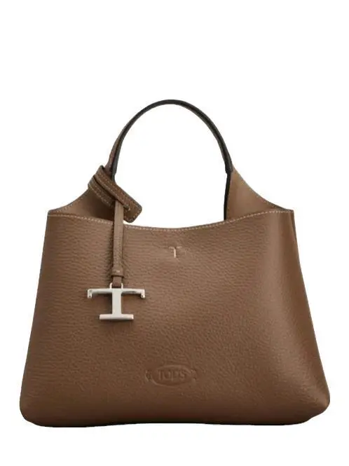 TOD'S Logo Embossed Mini Crossbody Bag - Brown