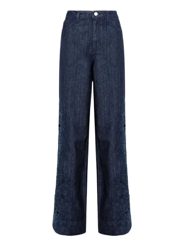 BLUGIRL Embellished Belt Loop Jeans - Blue