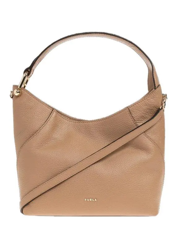 Furla Lara Small Shoulder Bag - Nude