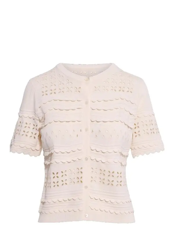Ulla Johnson Adriana Embroidered Cardigan - Cowrie