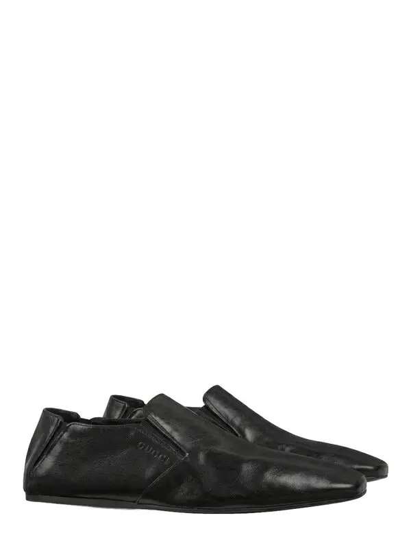 Gucci Soft Leather Cupertino Loafers - Black