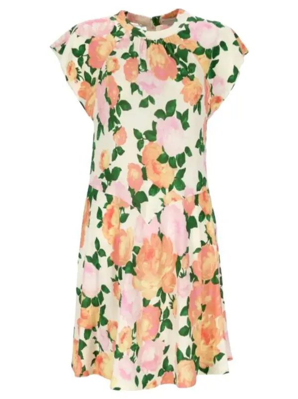 Stella McCartney Floral Printed Mini Dress - Multicolor