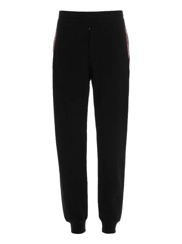 Alexander McQueen Logo-tape Straight Leg Pants - Black