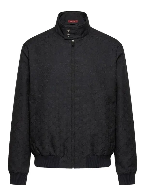 Gucci Gg Ripstop Zip Jacket - Dark Blue