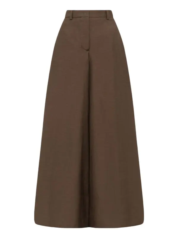 BLUGIRL Wide-leg Pants With Belt Loops - Brown