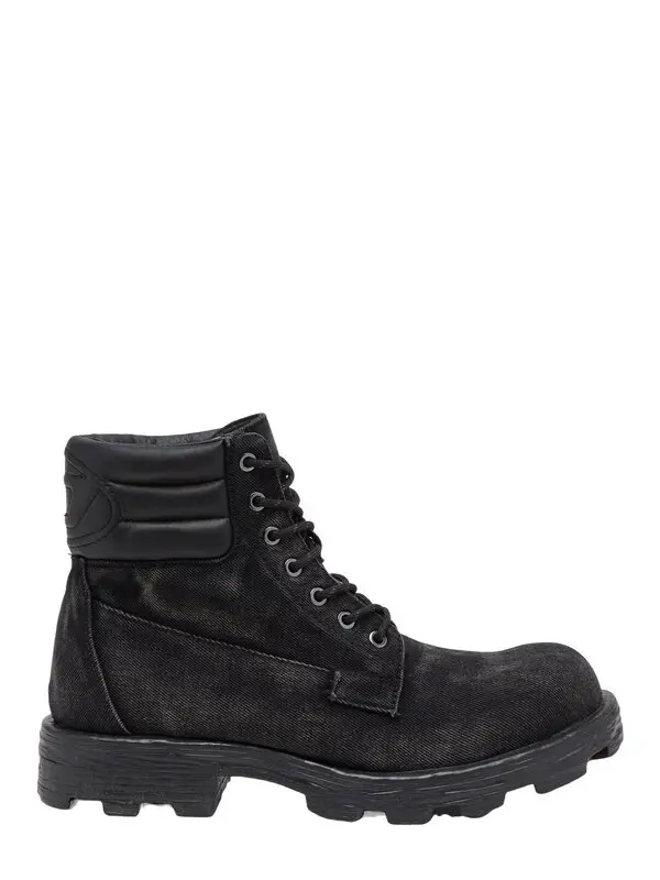 DIESEL® D-hammer Faded Lace-up Boots - Black