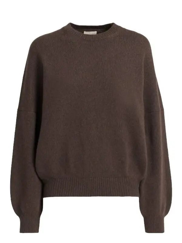 Khaite Margaux Cashmere Crewneck Sweater With Ribbed Trim - Black