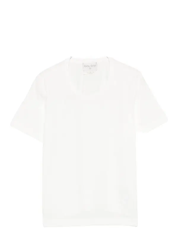 FORTE_FORTE Crew-neck T-shirt - White