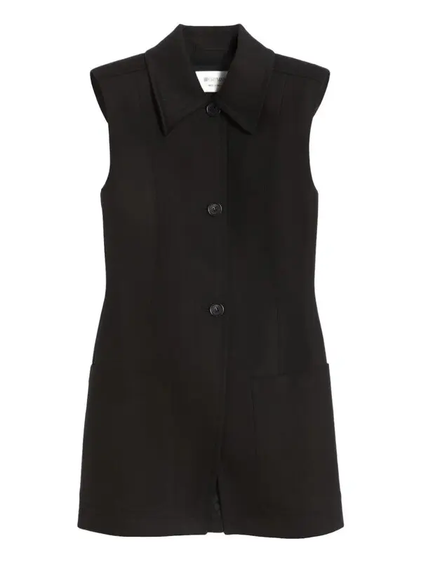 Sportmax Sleeveless Button-detailed Gilet - Black