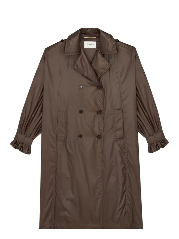 Saint Laurent Trench Coat - Brown