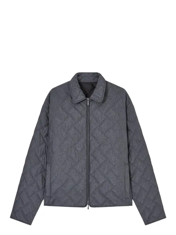 Emporio Armani Quilted Zip-fastening Jacket - Grey