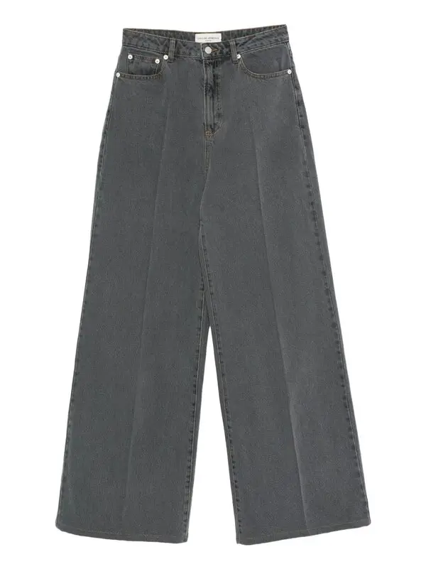Officine Générale Wide-leg High-waisted Jeans - Medium Gray