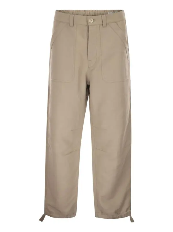 Brunello Cucinelli Buttoned Straight Leg Trousers - Nude