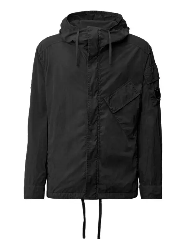 C.P. COMPANY Hooded Lens Jacket - Black
