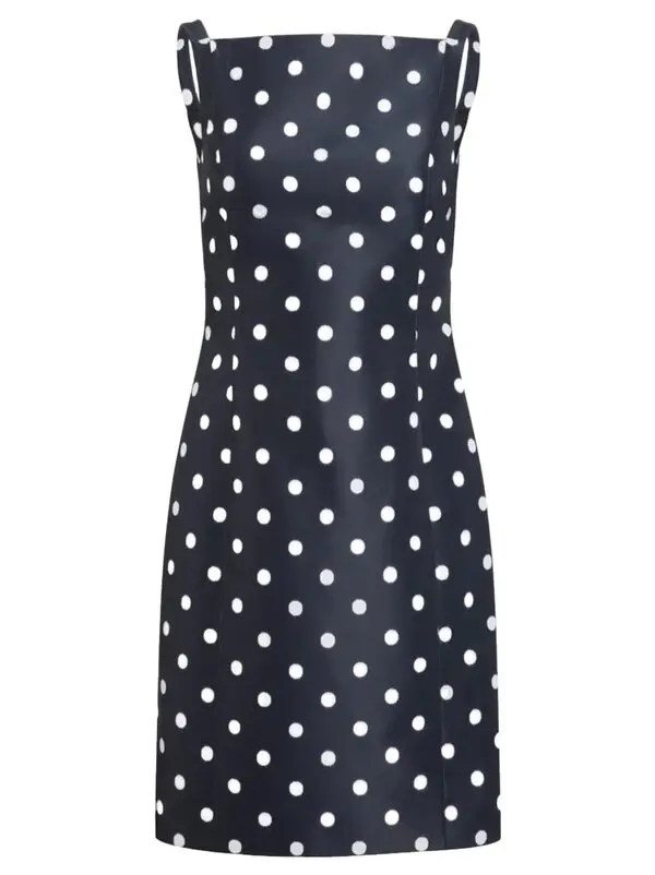 PATOU Polka Dot Mini Dress - Black