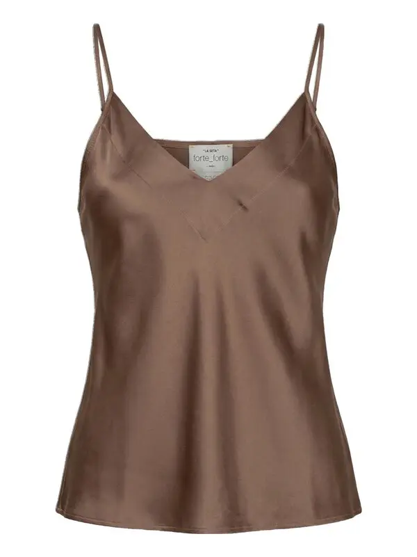 FORTE_FORTE V-neck Camisole - Brown