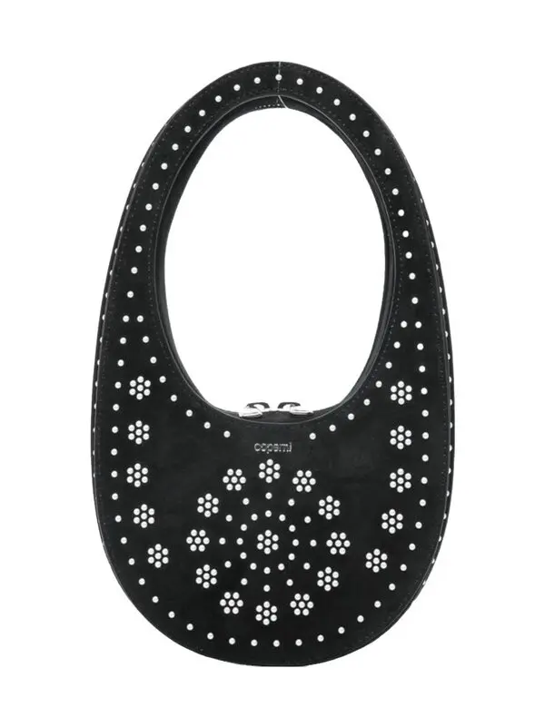 Coperni Oval Handbag With Studded Detail - Black