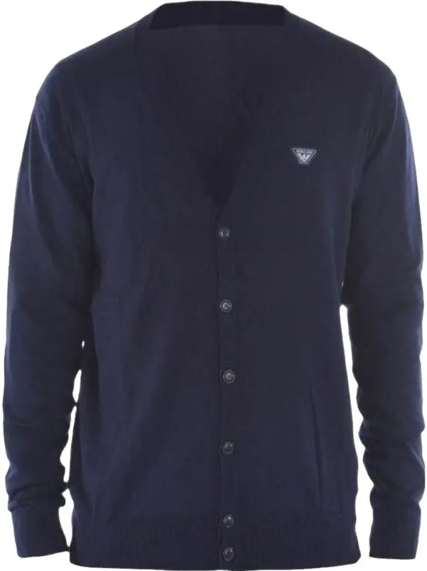 Emporio Armani V-neck Knitted Cardigan - Black
