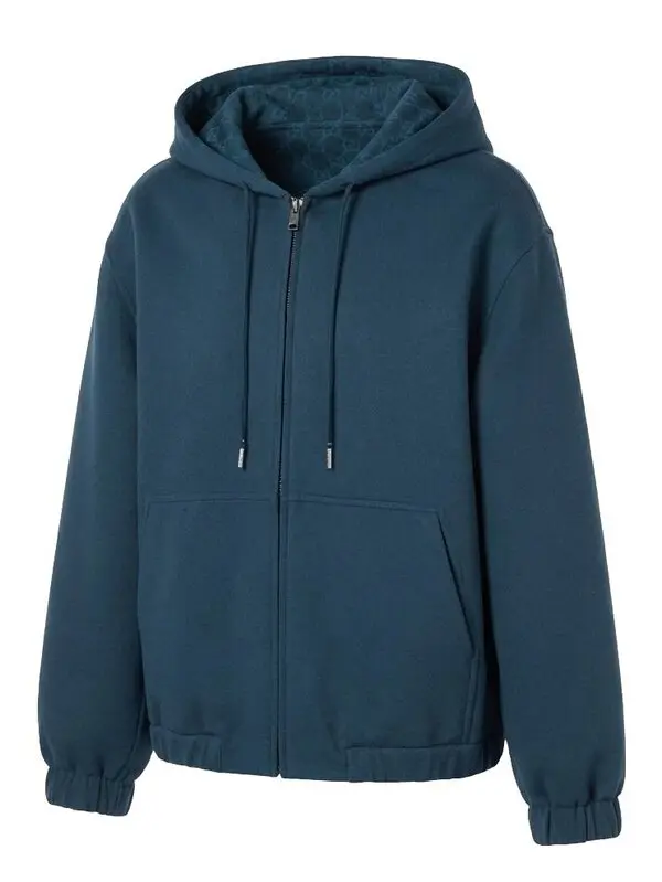 Gucci Reversible Gg Double Wool Zip Jacket - Blue