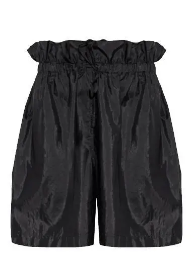 JIL SANDER High-waisted Ruffled Shorts - Black