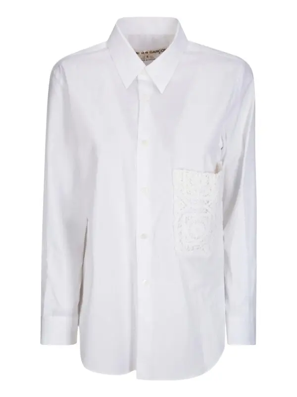 Comme Des Garçons Laced Pocket Blouse - White