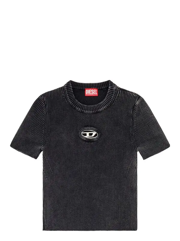 DIESEL® M-anchor-a-ss" Short Sleeve Jumper - Black