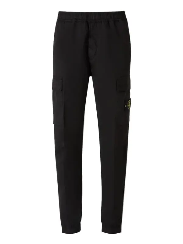 Stone Island Elasticated Waistband Cargo Pants - Black