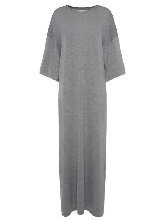 Khaite Bindi Wool Maxi Dress - Gray